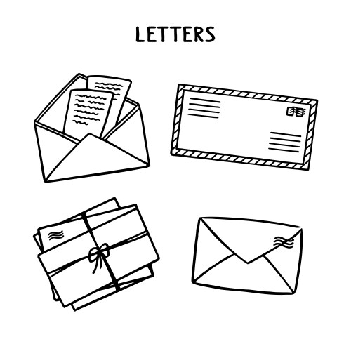 Envelopes Doodles Vector Images (over 6,600)
