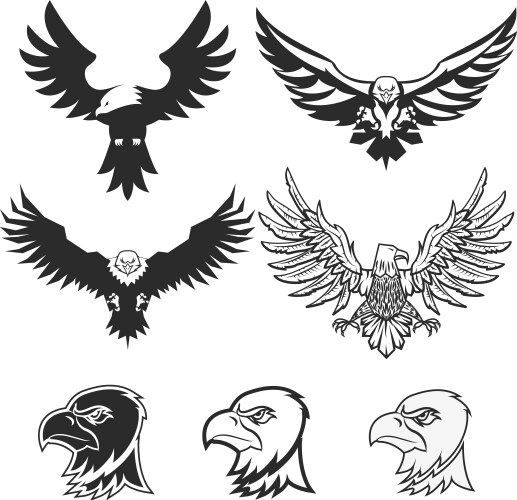 Wing Symbol Collection Royalty Free Vector Image