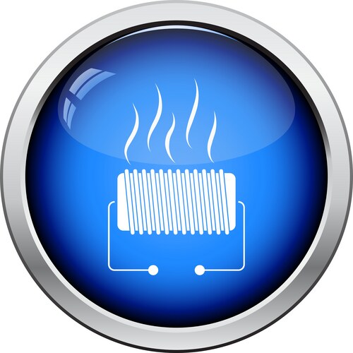 Electrical heater icon Royalty Free Vector Image