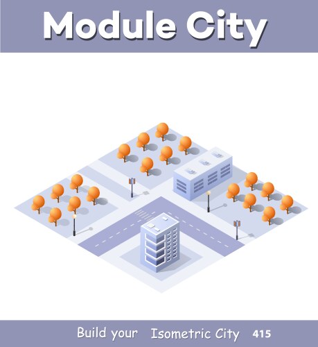 Megapolis infrastructure elements layout Vector Image