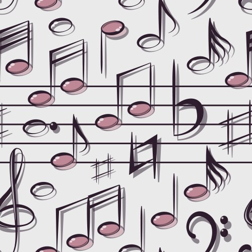 Musical notes pattern Royalty Free Vector Image