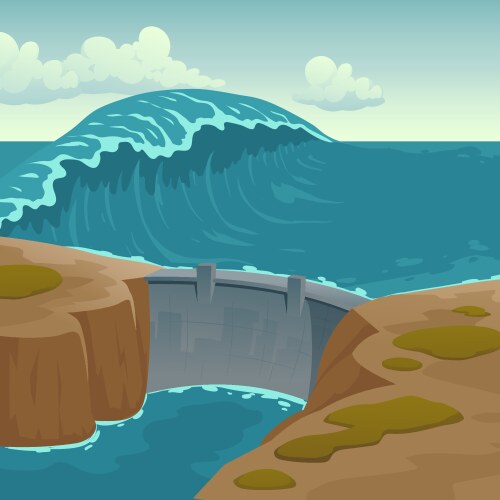 Dam Reservoir Cartoon Vector Images (52)