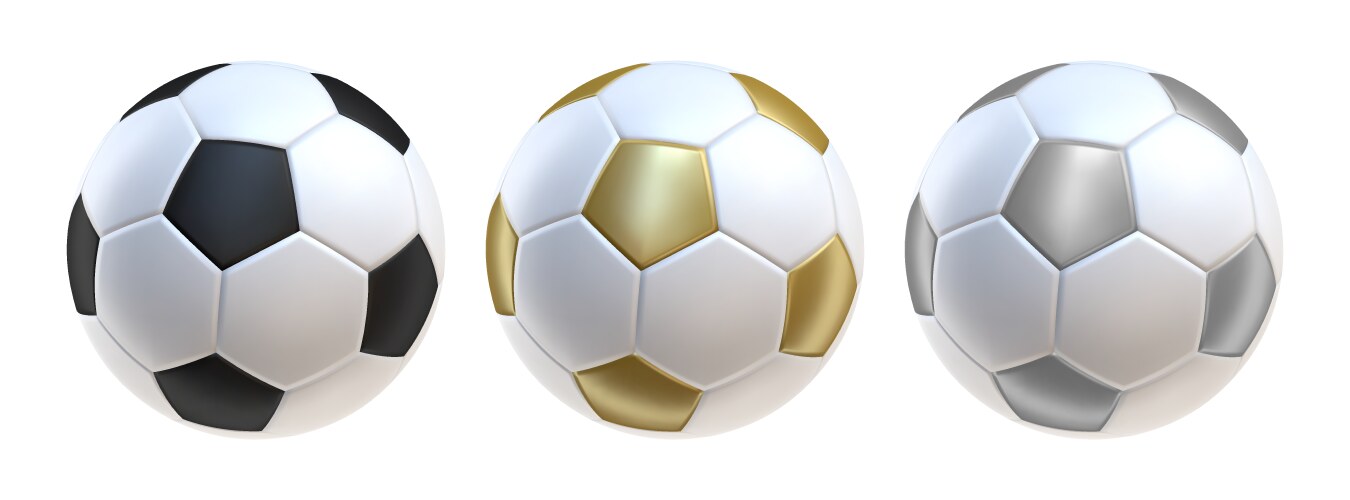 Soccer ball icons symbol or emblem Royalty Free Vector Image