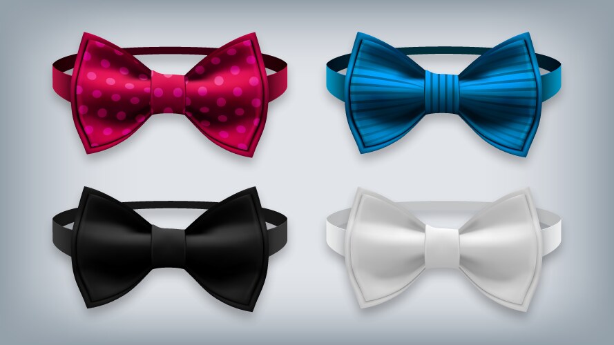 Realistic bow tie Royalty Free Vector Image - VectorStock