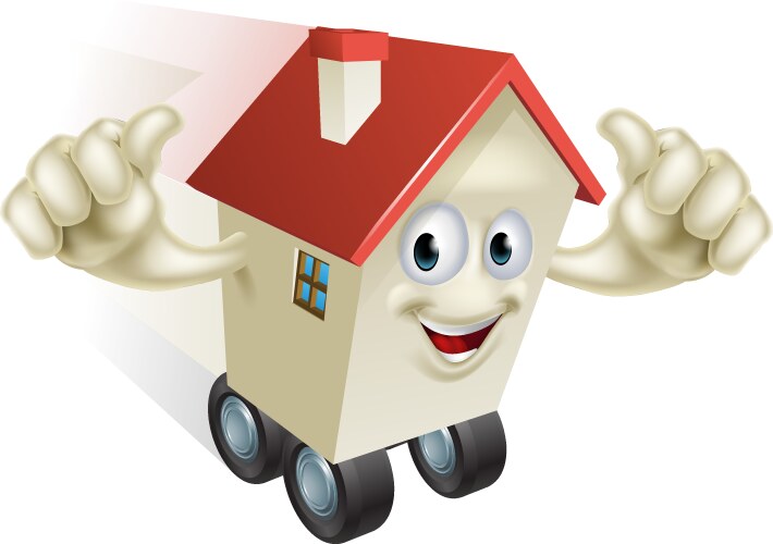 Okay house character cartoon style Royalty Free Vector Image