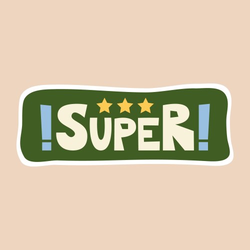 Keep it up - sticker design Royalty Free Vector Image