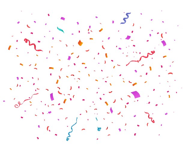 Confetti in flat style Royalty Free Vector Image