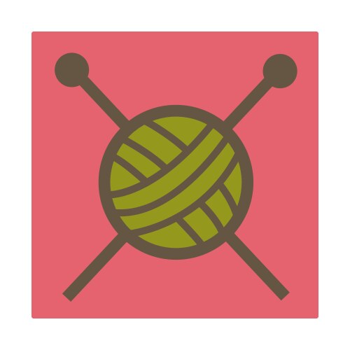 Knitting symbol Royalty Free Vector Image - VectorStock