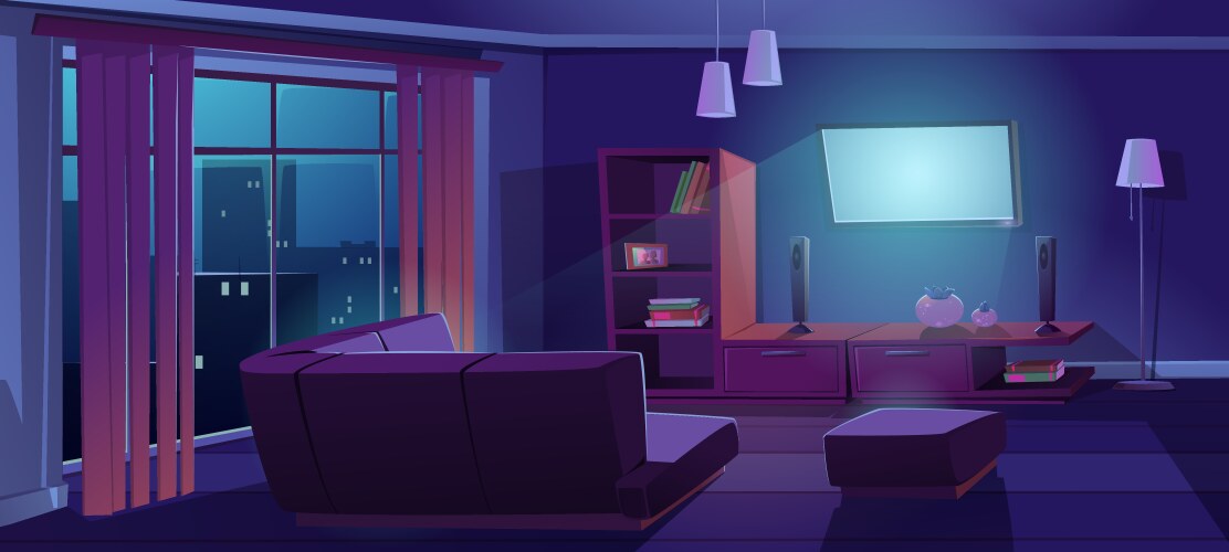 Cozy living room Royalty Free Vector Image - VectorStock