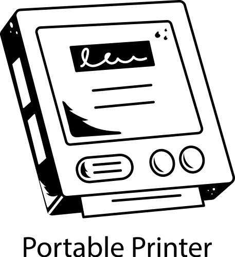 Portable printer Royalty Free Vector Image - VectorStock