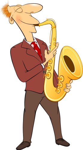 Cartoon jazz musician Royalty Free Vector Image