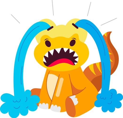 Dinosaur Crying Vector Images (89)
