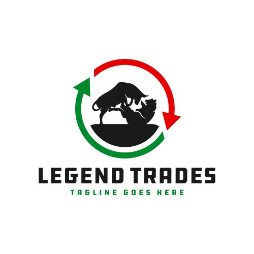 Digital stock trading logo Royalty Free Vector Image