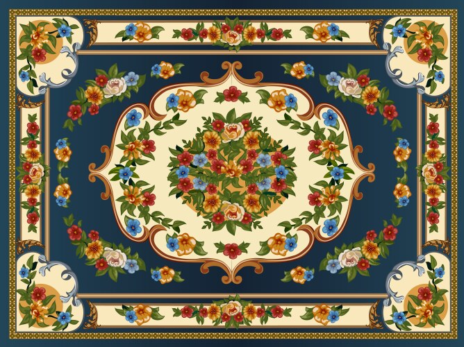 Colorful template for carpet Royalty Free Vector Image