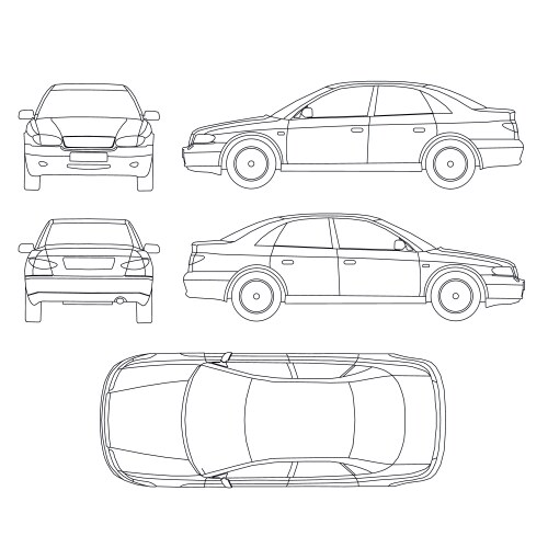 Car Plan View Vector Images (over 1,300)