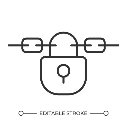 Chain with lock rgb color icon Royalty Free Vector Image