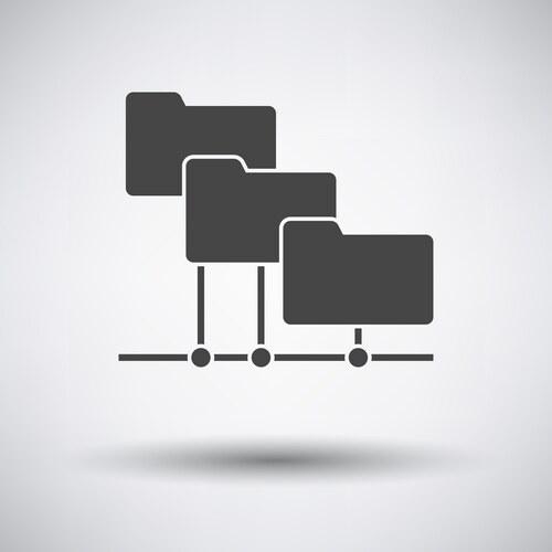 Bus network topology lan design networking Vector Image