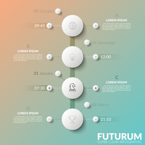 Vertical timeline infographics Royalty Free Vector Image