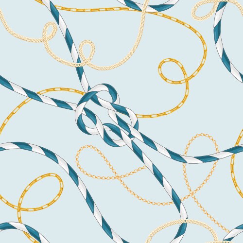 Seamless nautical rope pattern square knot Vector Image