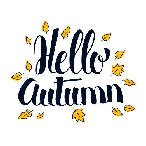 Hello autumn Royalty Free Vector Image - VectorStock