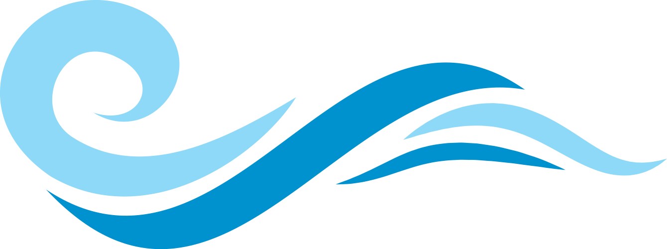 Water wave logo template Royalty Free Vector Image