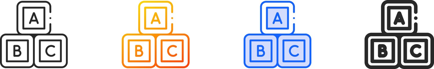 Abc Block Vector Images (over 8,300)