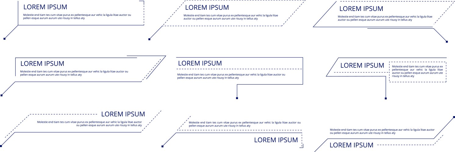 Callouts titles callout bar labels information Vector Image