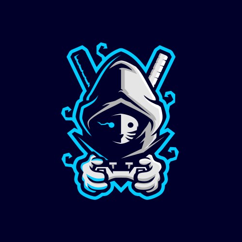 Shadow gamer esport mascot logo Royalty Free Vector Image