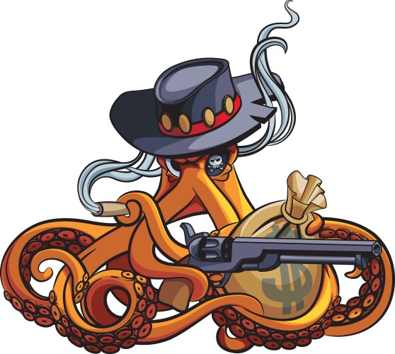 Octopus the pirate Royalty Free Vector Image - VectorStock