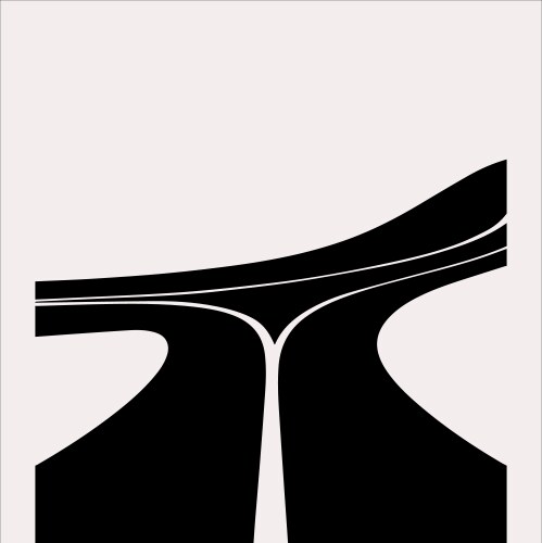 Road silhouette on a white background Royalty Free Vector