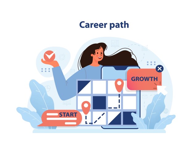 Career advancement set Royalty Free Vector Image