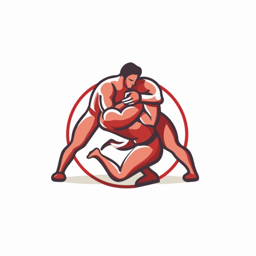 Sumo wrestler logo sumo wrestler logo sumo Vector Image