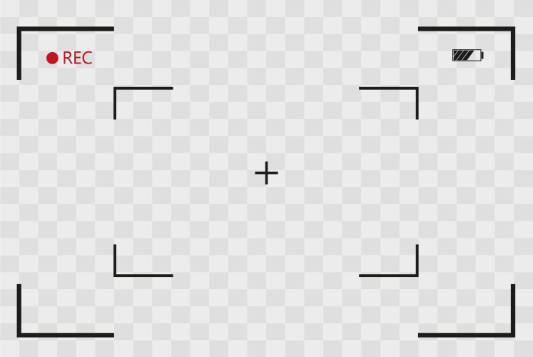 Rec icon camera frame view screen people Vector Image