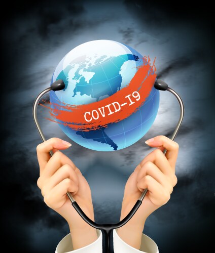 Background with programming globe Royalty Free Vector Image