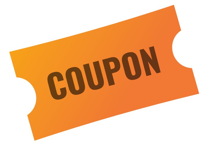Discount coupon template isolated Royalty Free Vector Image