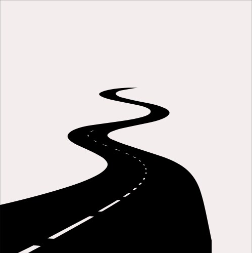 Road silhouette on a white background Royalty Free Vector