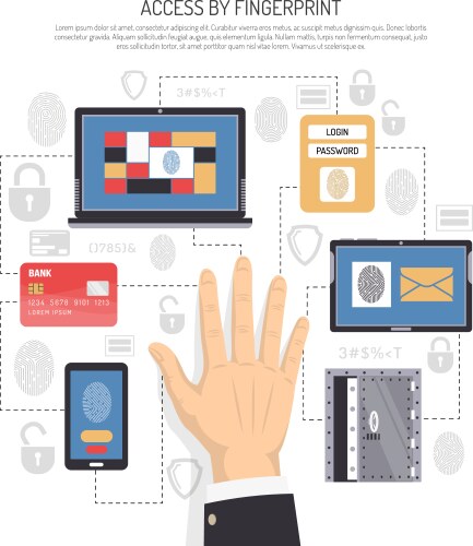 Official software access concept Royalty Free Vector Image