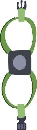 Baggage luggage strap cartoon Royalty Free Vector Image