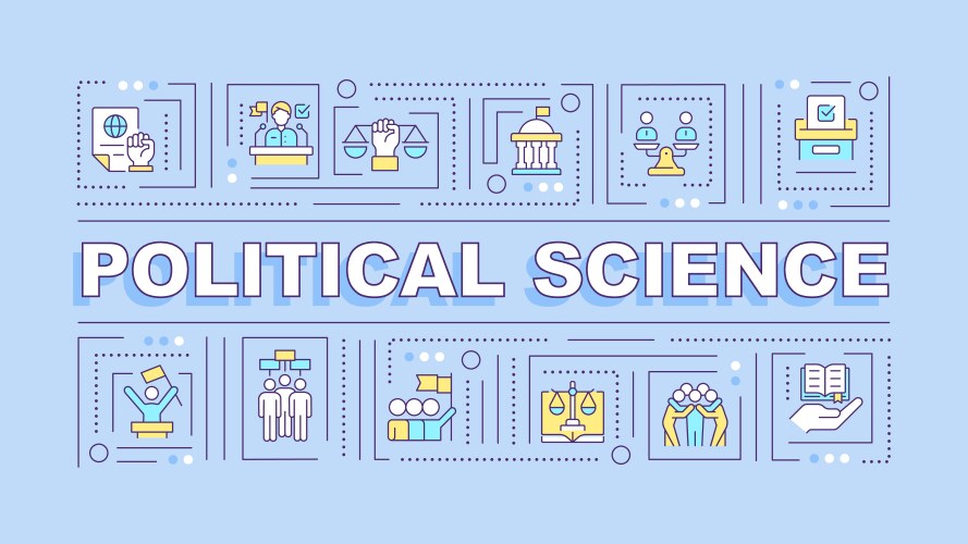 Political science turquoise word concept Vector Image