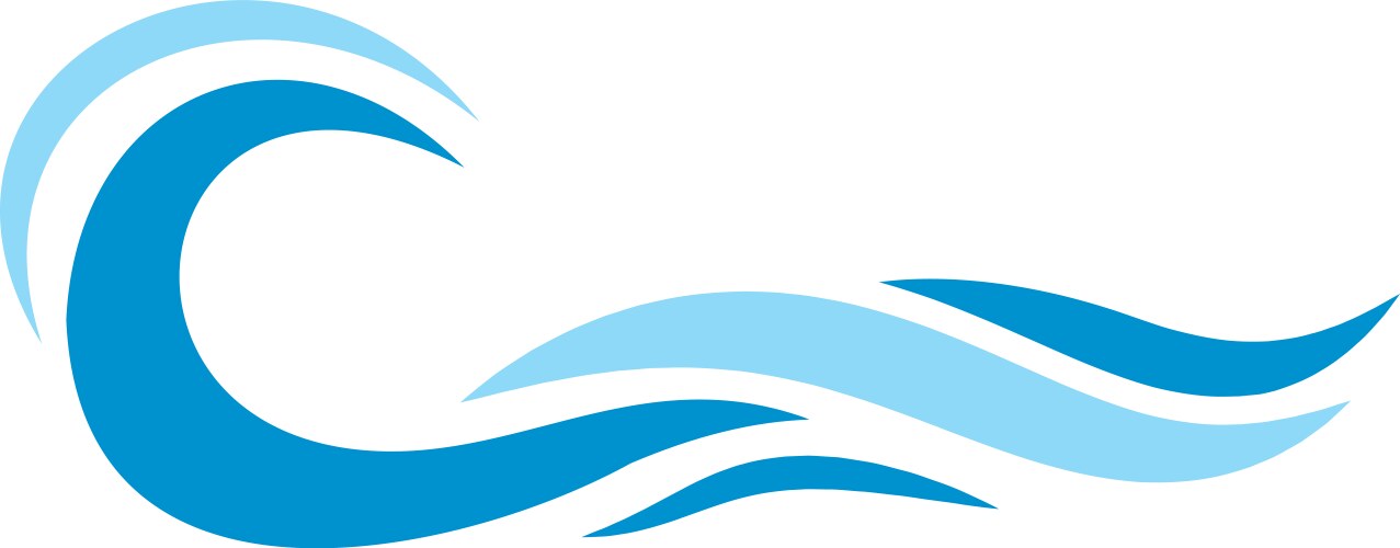 Waves sea sunrise logo design concept template Vector Image