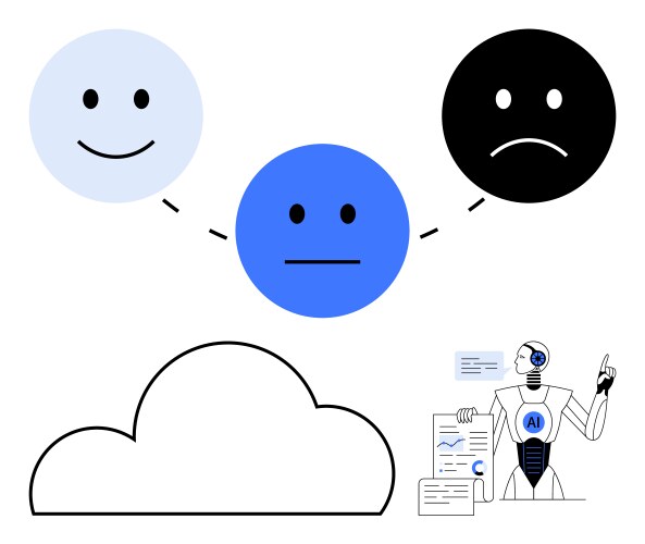 Emotional states and data analysis visualizing Vector Image