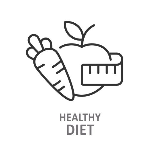 Diet plan icon Royalty Free Vector Image - VectorStock