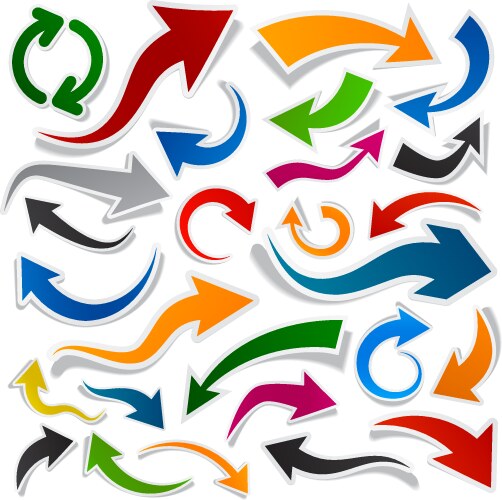 Handwritten arrows Royalty Free Vector Image - VectorStock