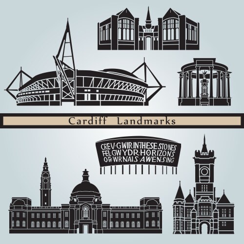 Cardiff Landmarks Vector Images (over 160)