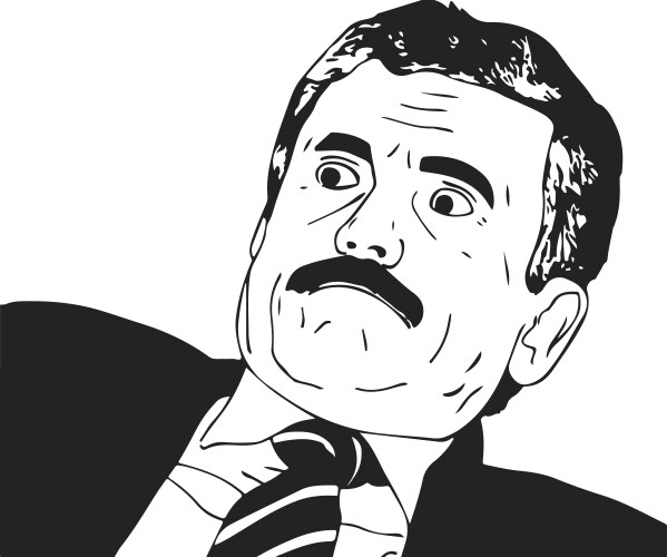 Accepted guy meme face for any design Royalty Free Vector