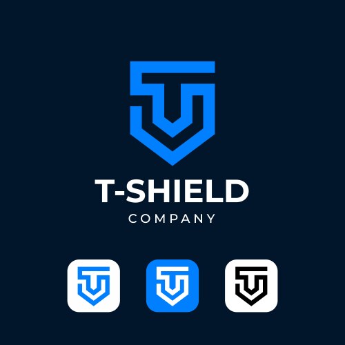 Shield letter ms logo Royalty Free Vector Image