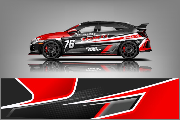 Abstract Racing Car Decal Royalty Free Vector Image