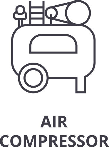 Two color air compressor icon from construction Vector Image