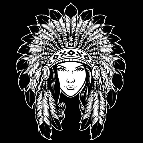 American native warrior Royalty Free Vector Image
