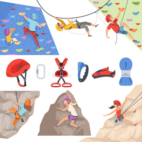 Rock climber Royalty Free Vector Image - VectorStock